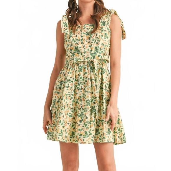 &merci | Dresses | New Merci Cherries Crochet Lace Trim Tie Strap ...